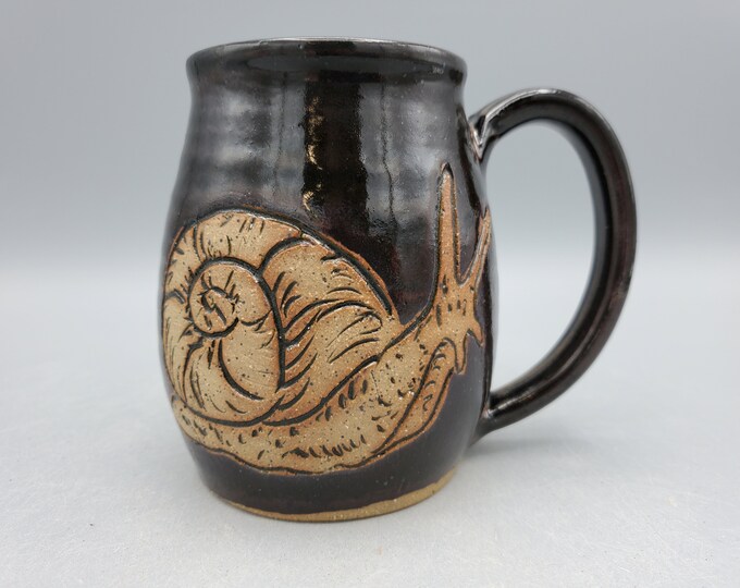 Snail Mug 16 Oz Nature Lover Gift Handmade Stoneware Coffee - Etsy
