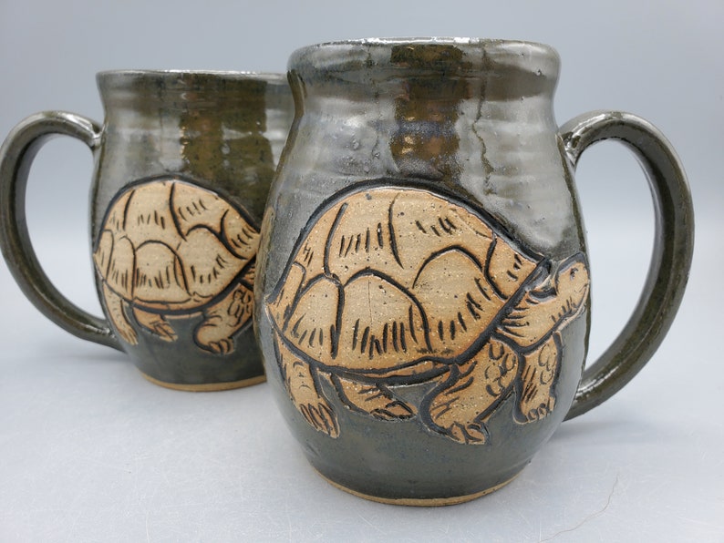Tortoise Mug 16 Oz Nature Lover Gift Wheel Thrown Mug - Etsy