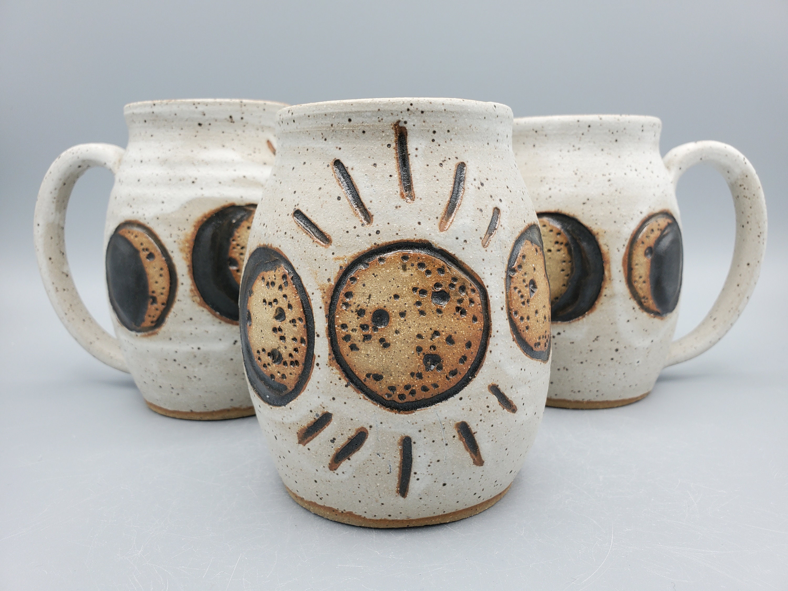 tumbler 16oz Tumbler moon phase gift boho pottery celestial handmade ...