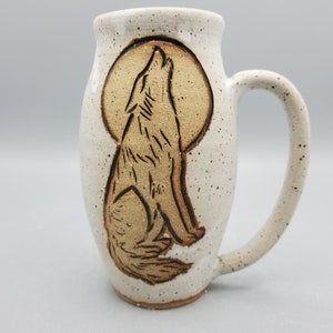 Howling Wolf Mug 16 Oz Nature Lover Gift Handmade Coffee Mug | Etsy