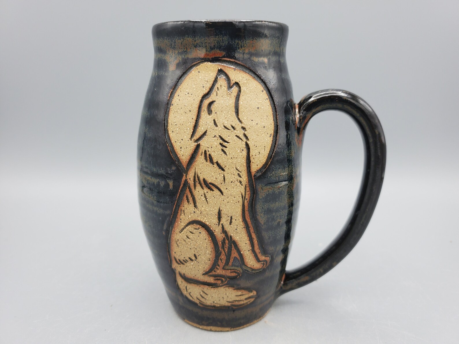 Howling Wolf Mug 16 Oz Nature Lover Gift Handmade Coffee Mug | Etsy