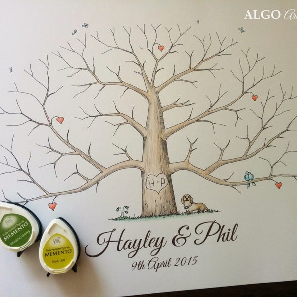 Wedding Thumbprint Tree - Etsy