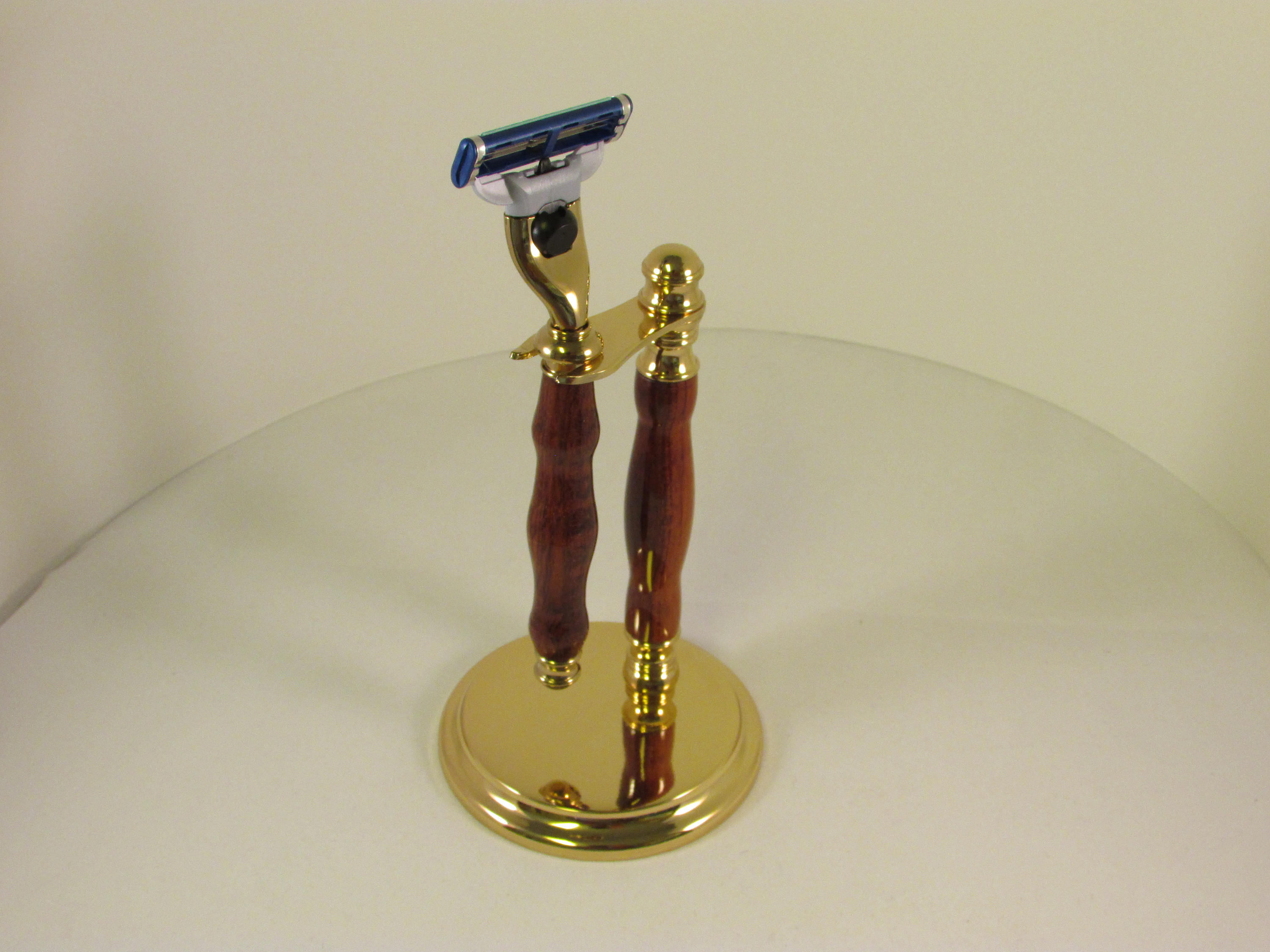 Handcrafted : MACH3 (TM) Shaving Razor and Razor Stand in a Snake Wood ...
