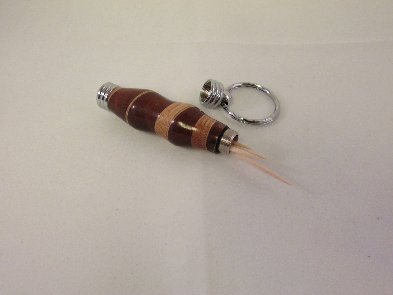 Handmade Laminated Oak , Maple, Walnut Secret Compartment Key Chain ...