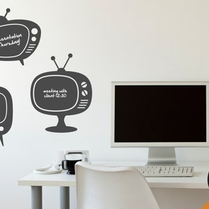 Retro TV Chalkboard Vinyl Decal 3 Pack - Etsy