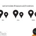 Vinyl Wall Decal Map Pins, Set of 42 Pins MAP004 - Etsy