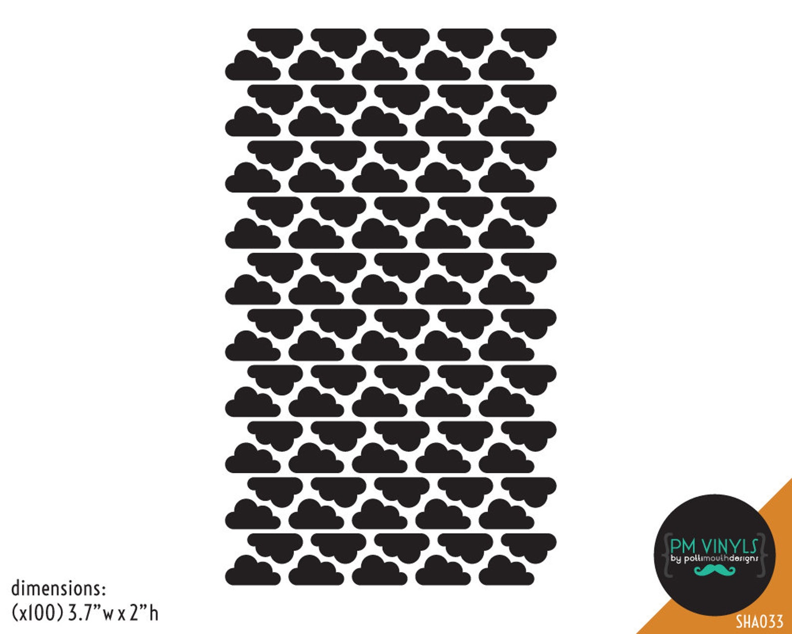 Mini Clouds Vinyl Wall Decals Set of 100 SHA033 - Etsy