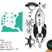 Outer Space Retro Atomic Rocket Ship and UFO Wall Vinyl Decals KID001 ...