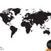 World Map Vinyl Wall Decal MAP003 - Etsy