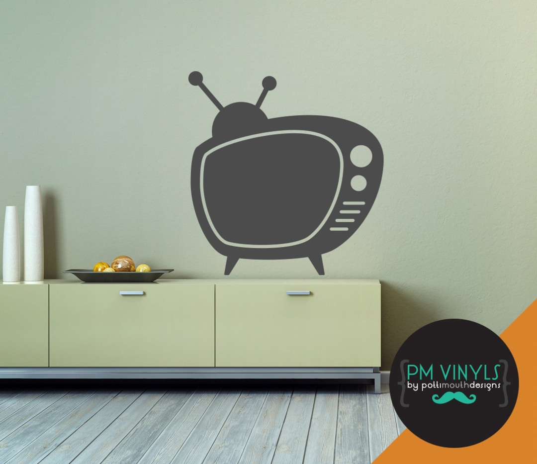 Retro TV Chalkboard Vinyl Decal - Etsy