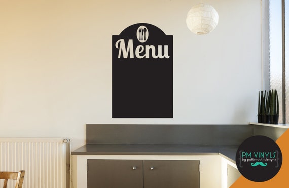 Menu Chalkboard Vinyl Decal | Etsy