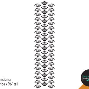 Retro Mid Century Modern Fan Bursts Stripe Vinyl Wall Decal STR007 - Etsy