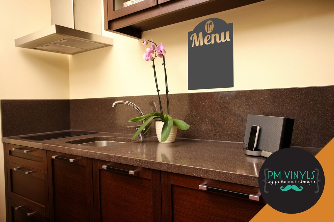 Menu Chalkboard Vinyl Decal - Etsy