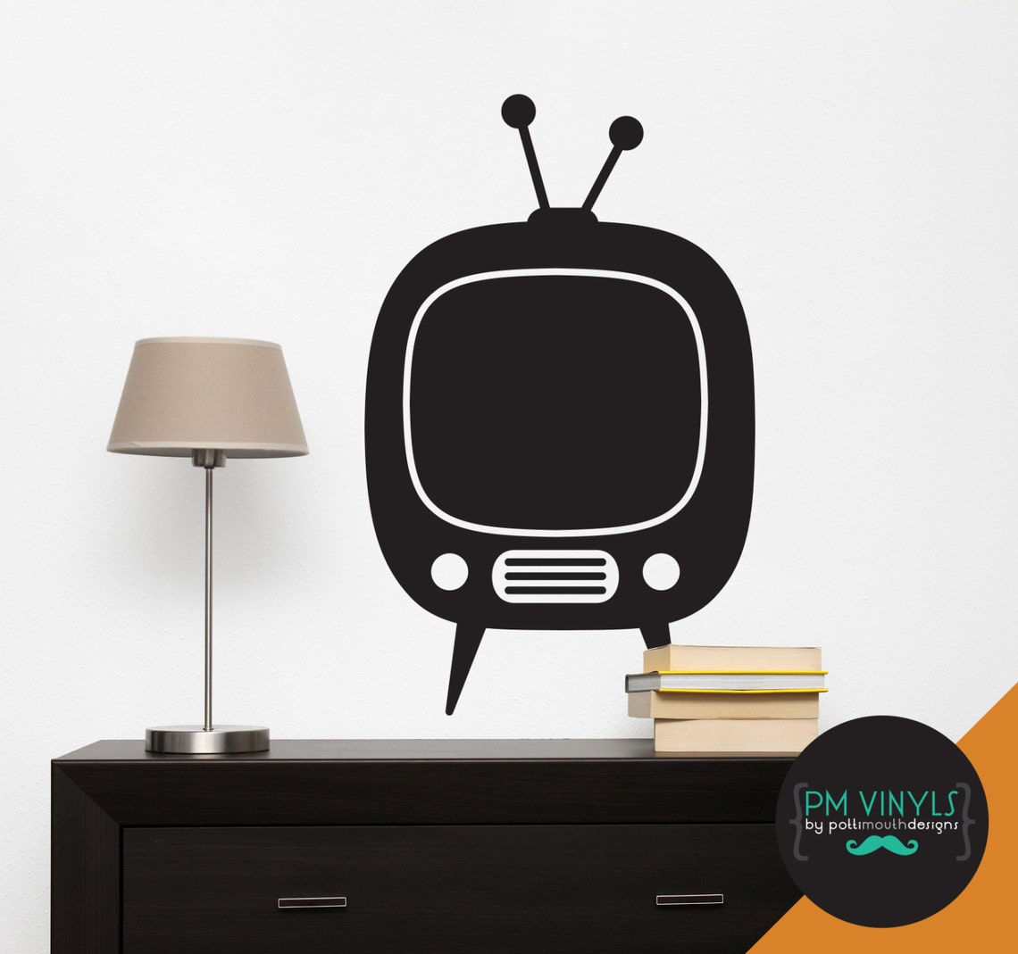 Retro TV Chalkboard Vinyl Decal - Etsy