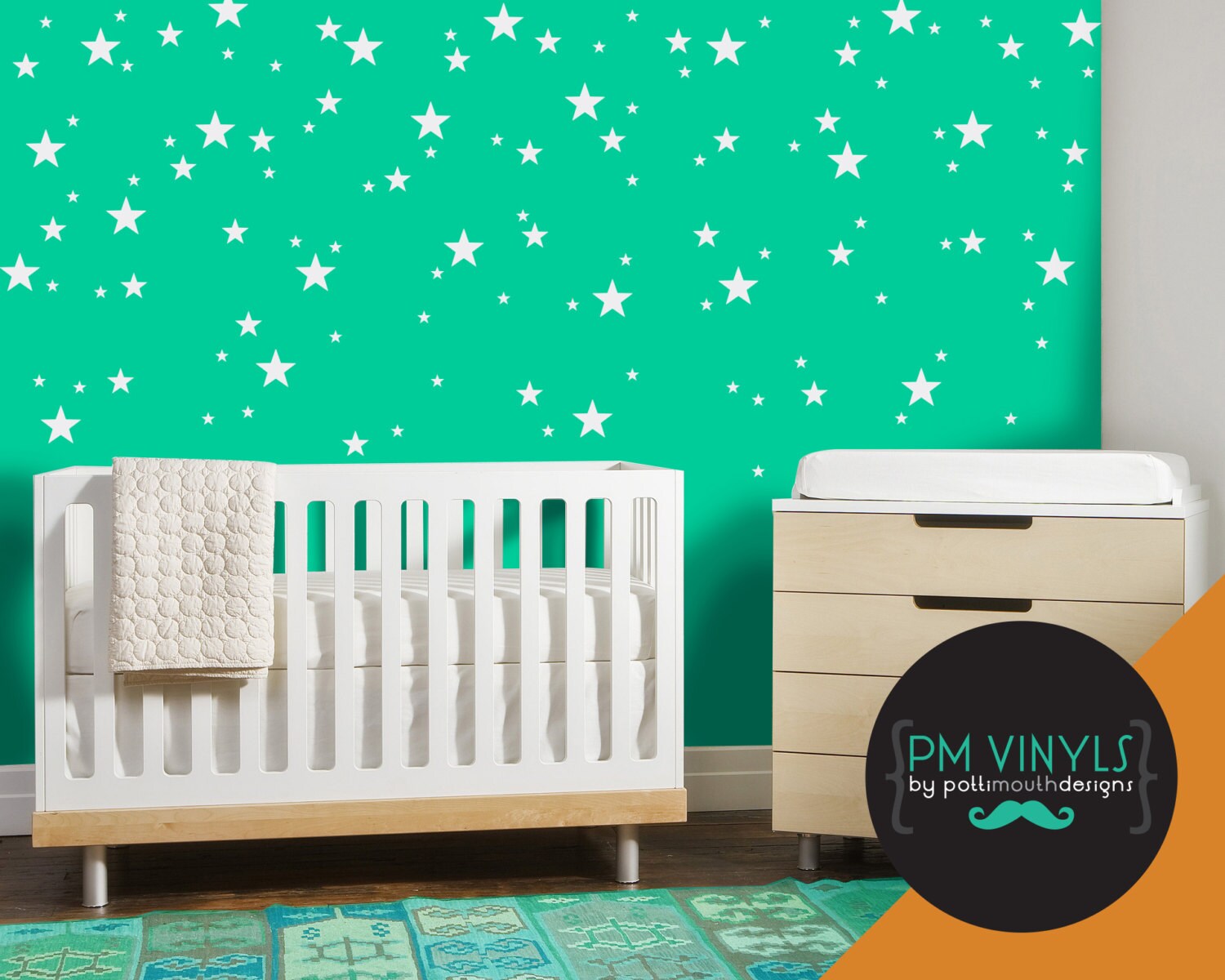 Star Confetti Vinyl Wall Decal Sheet Set of 128 SHA028 - Etsy