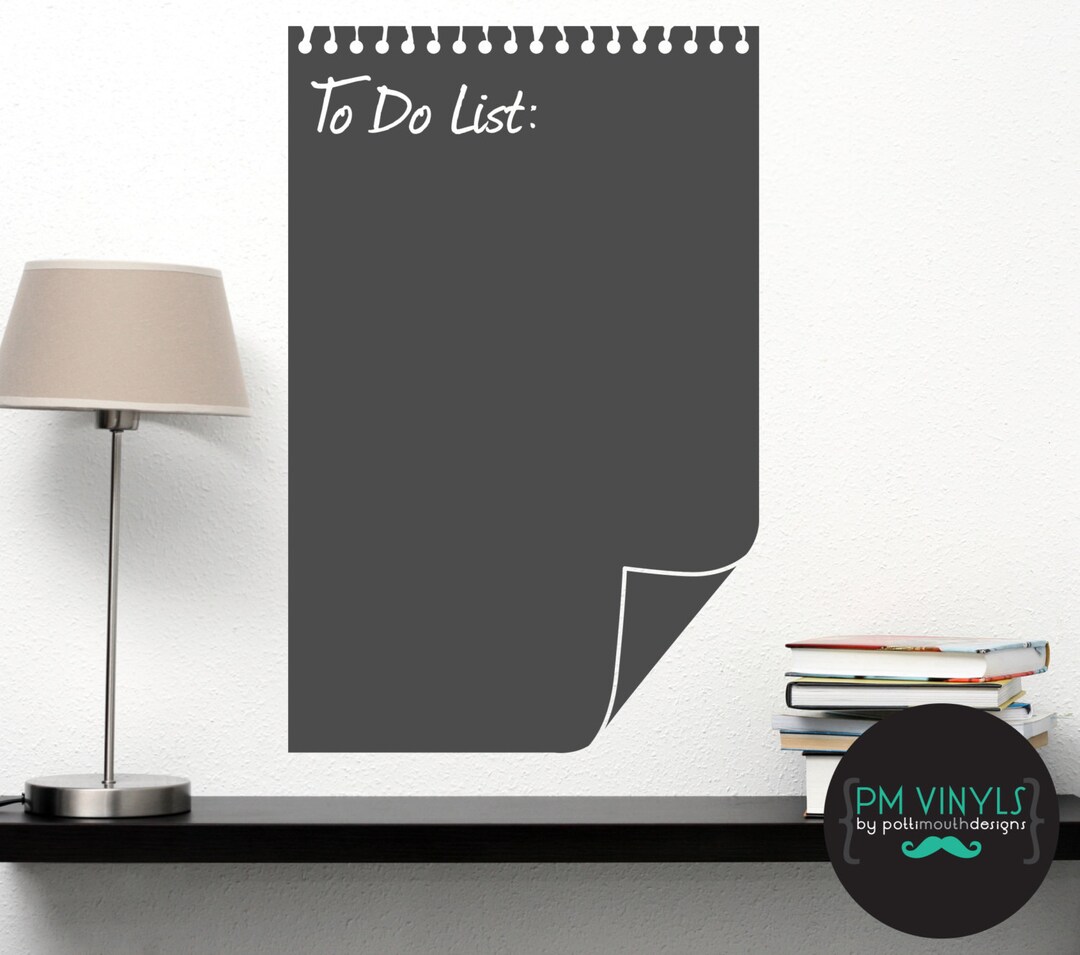 To-do List Chalkboard Vinyl Decal - Etsy