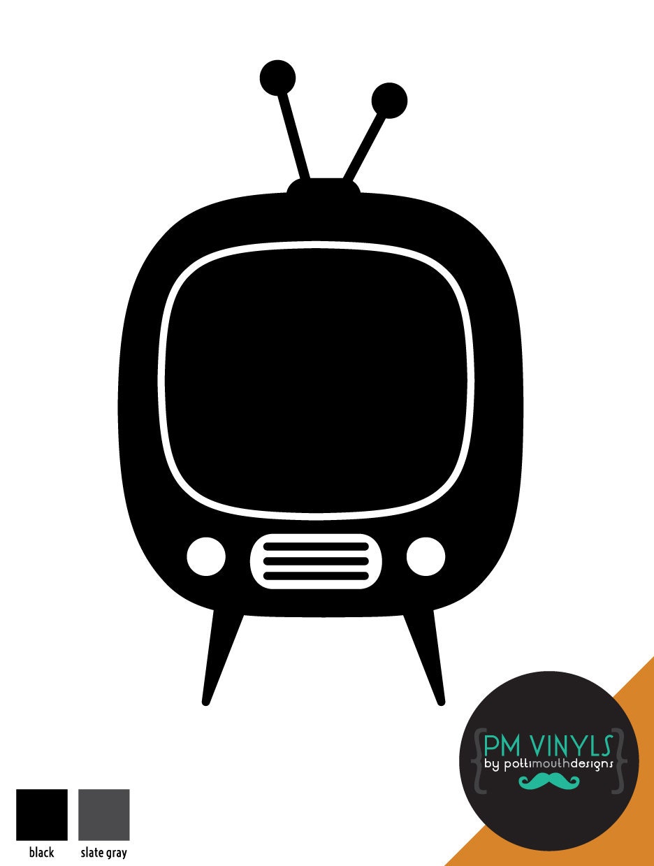 Retro TV Chalkboard Vinyl Decal | Etsy