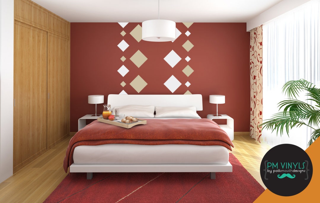 Square Vinyl Wall Decals, Set of 15 Squares SHA002 - Etsy