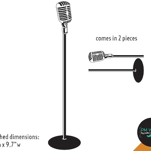 Retro Microphone Vinyl Wall Decal FUR002 - Etsy