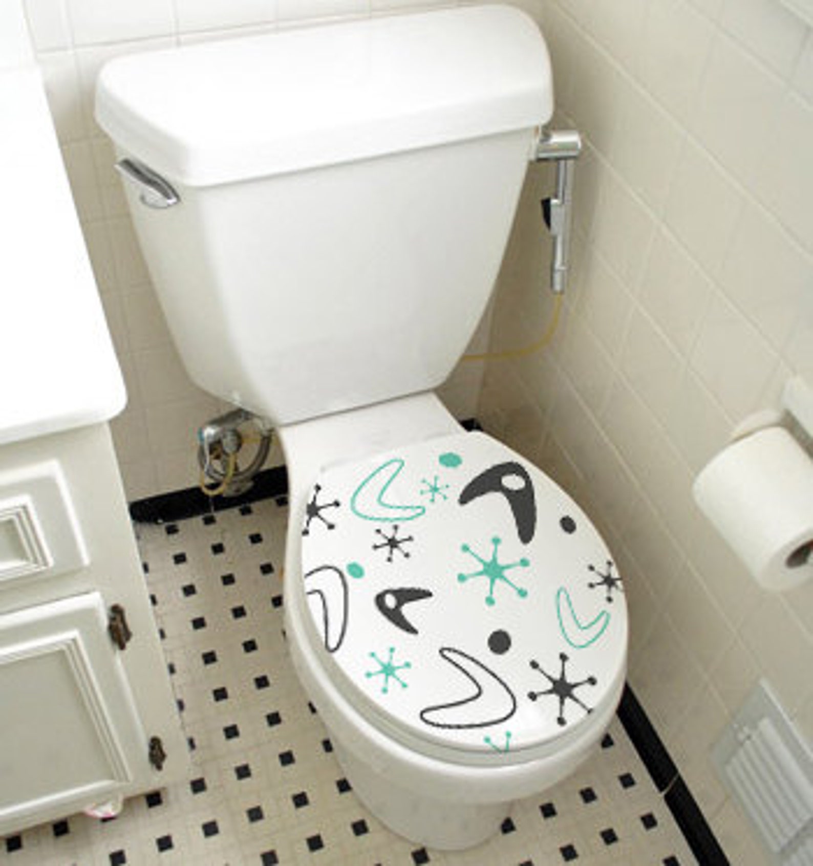 Retro Toilet Seat Decals - Etsy