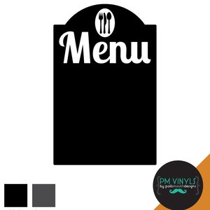 Menu Chalkboard Vinyl Decal - Etsy
