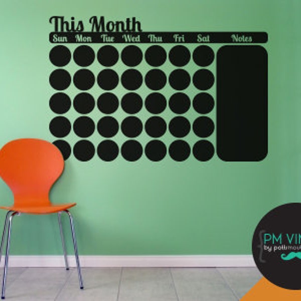 Chalkboard Calendar - Etsy