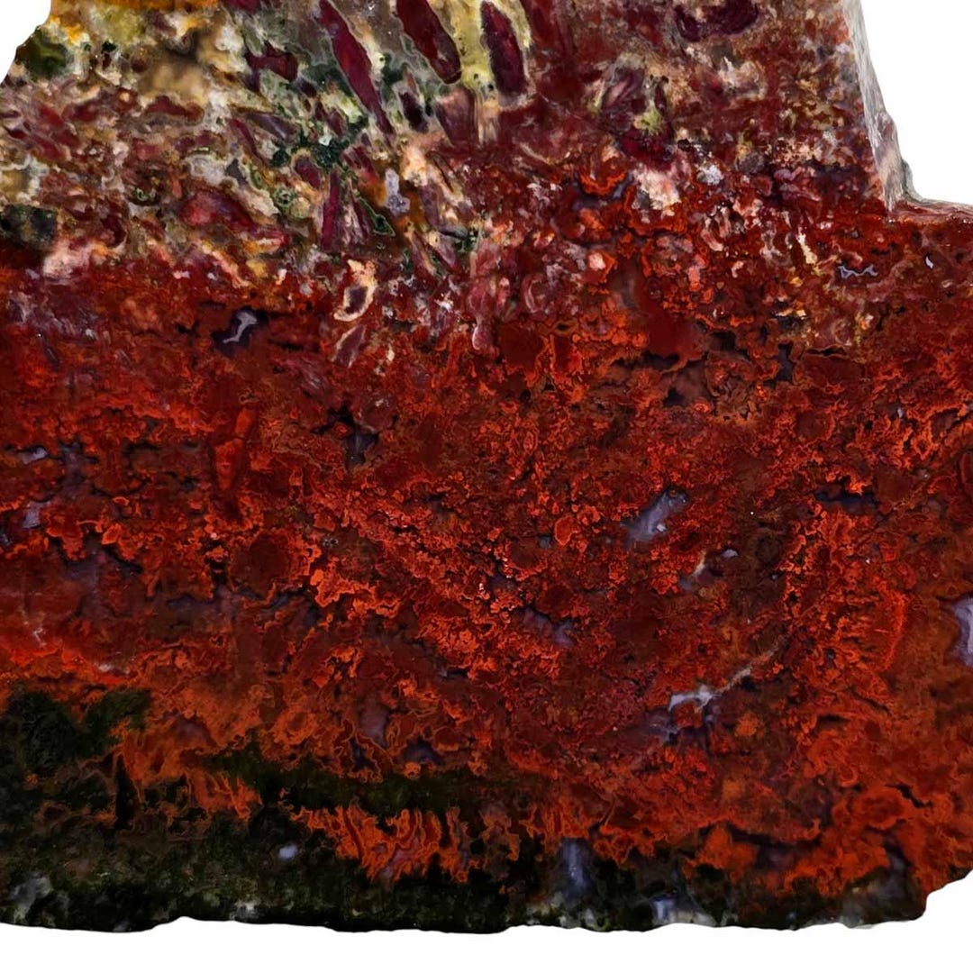 Red Lightning Agate Slab Lapidary Stone Slice Cut Rock - Etsy