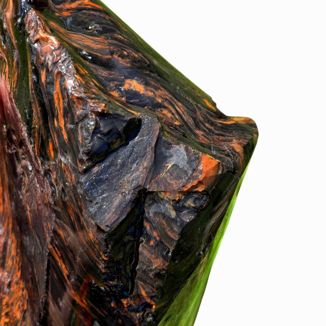 RARE Fire Glass Buttes Obsidian Rough Chunk Lapidary Stone Magnetite - Etsy