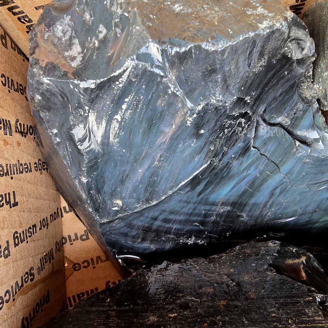 Budget B-C Grade Velvet Obsidian Rough Flatrate - Etsy