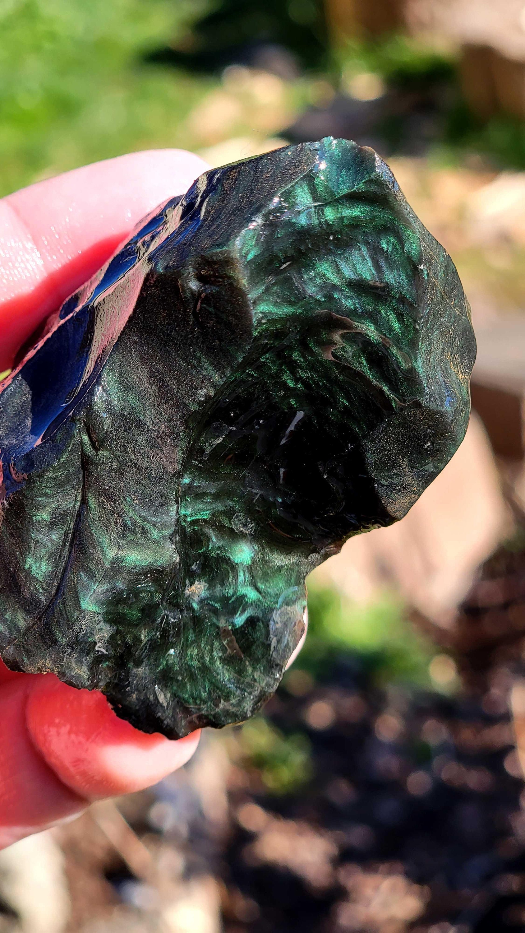 Green Obsidian Rock