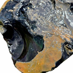 Mexican Jalisco Rainbow Obsidian Rough Chunk Lapidary Stone Magnetite ...