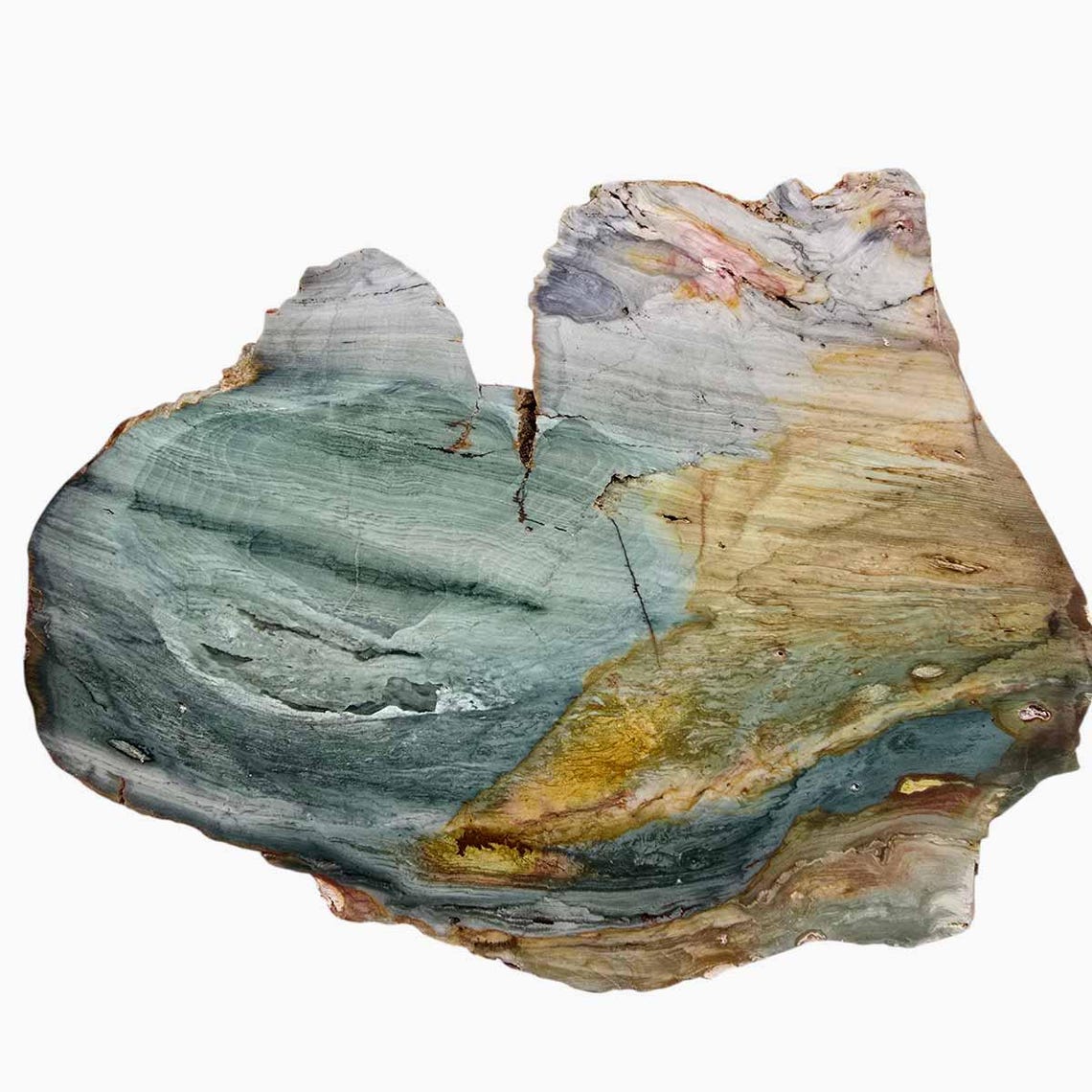 Ellipso Gary Green Larsonite Freedom Jasper Slab Lapidary Stone Slice ...
