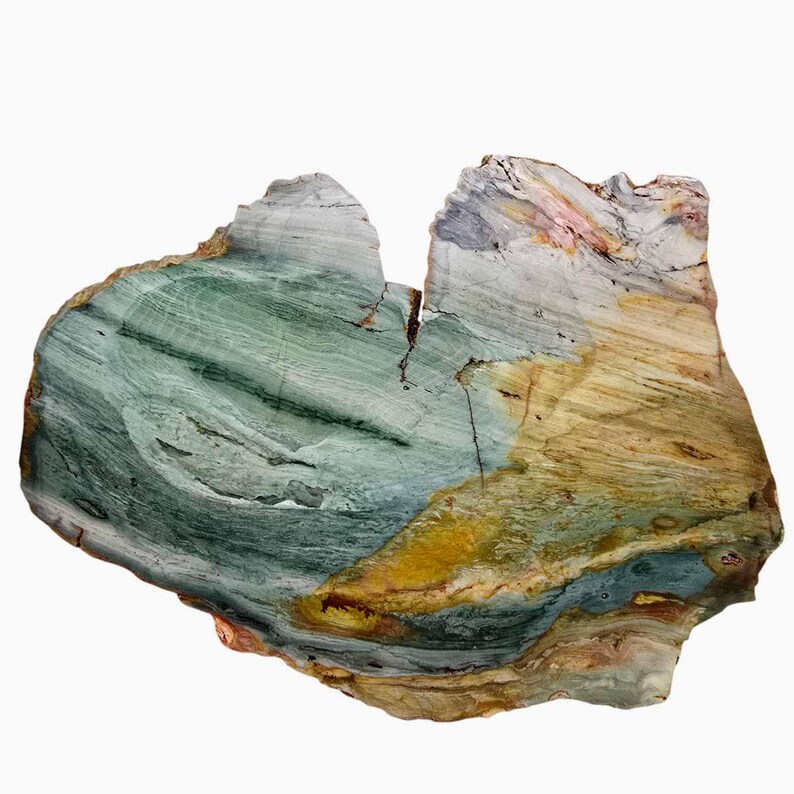 Ellipso Gary Green Larsonite Freedom Jasper Slab Lapidary Stone Slice ...