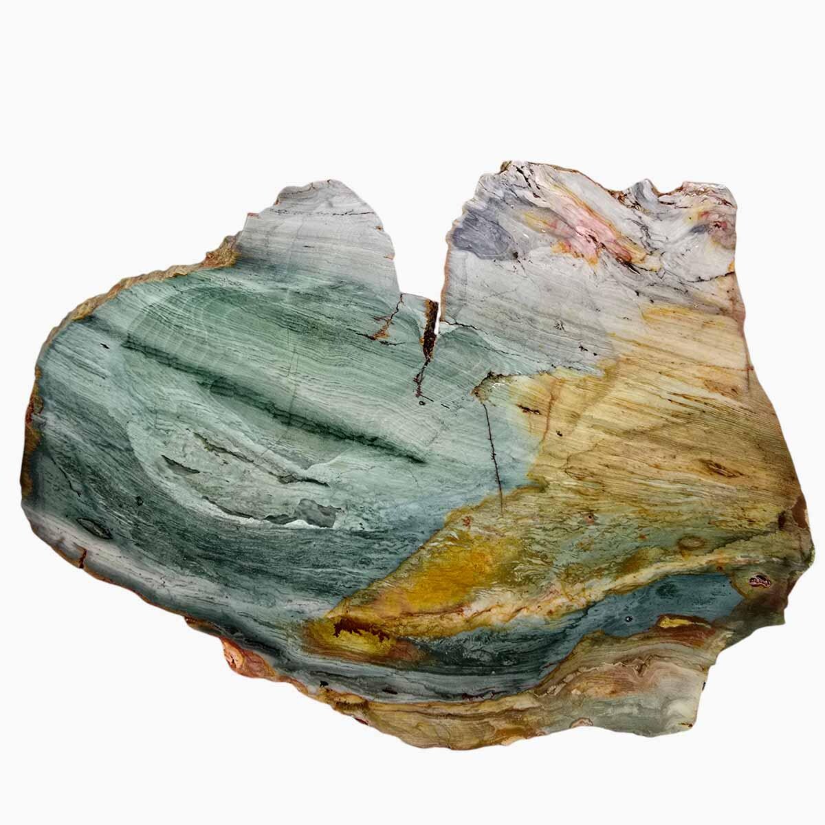 Ellipso Gary Green Larsonite Freedom Jasper Slab Lapidary Stone Slice ...