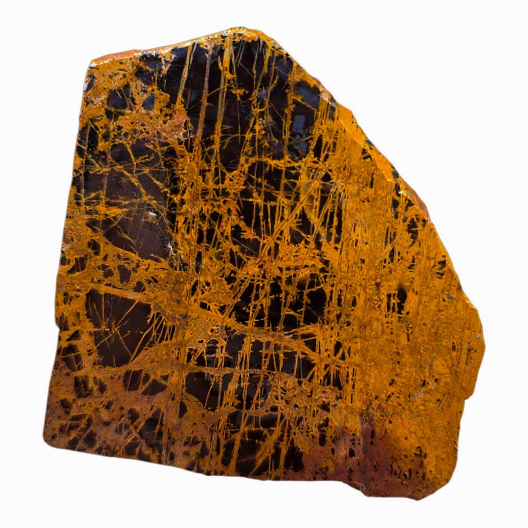 Pilbara Jasper Slab - Jet Black Coffee Spiderweb - Australian Outback ...