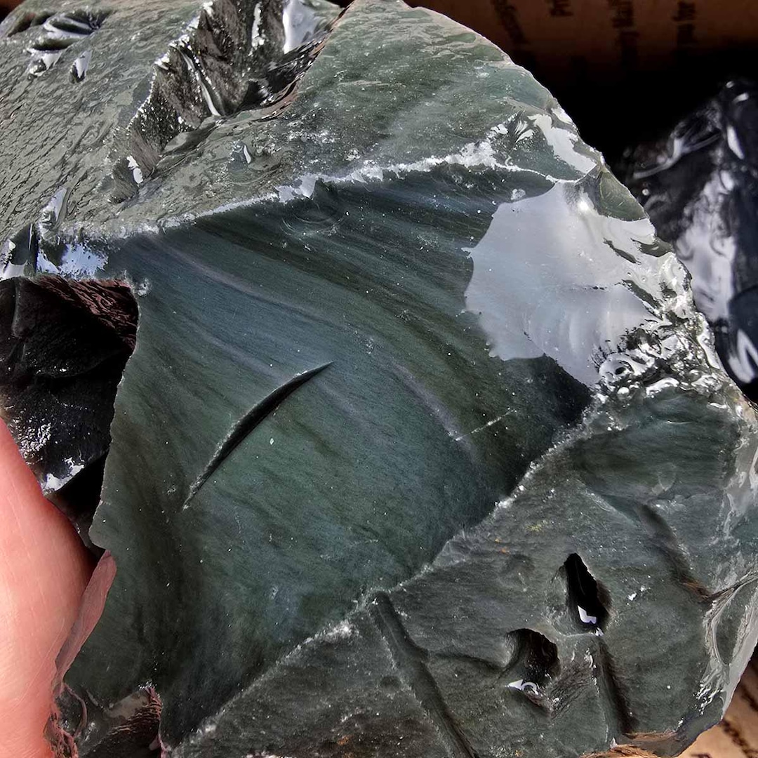 Budget B-C Grade Velvet Obsidian Rough Flatrate - Etsy