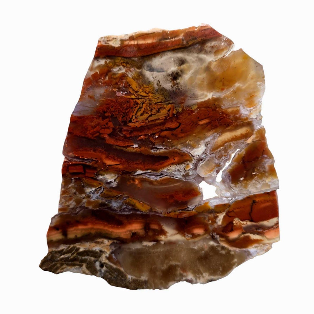 Red Velvet Agate Slab Lapidary Stone Slice Cut Rock - Etsy