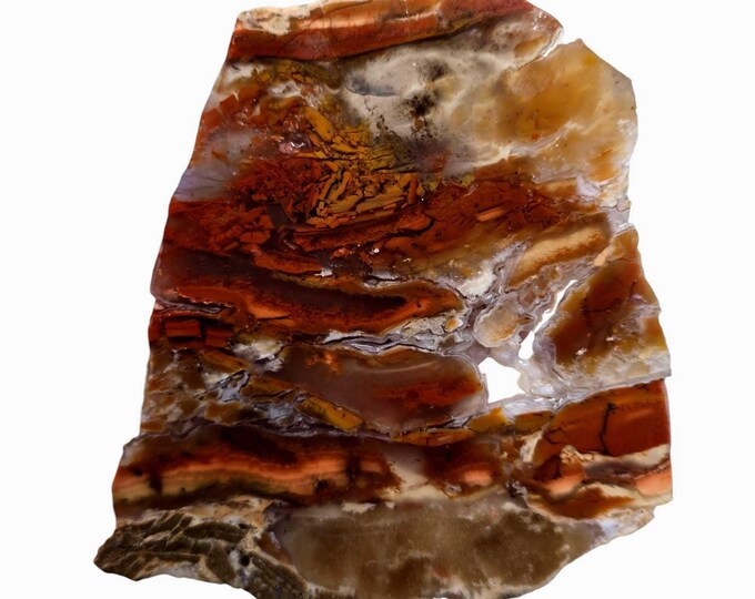 Red Velvet Agate Slab Lapidary Stone Slice Cut Rock - Etsy