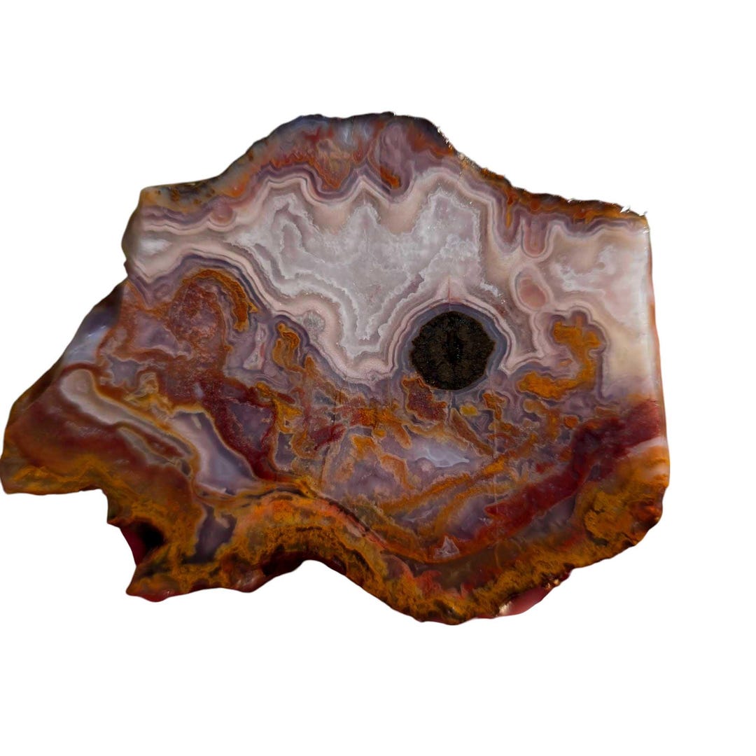 Agua Nueva Agate Slab – Rare Black Orb Pattern From Mexico - Etsy