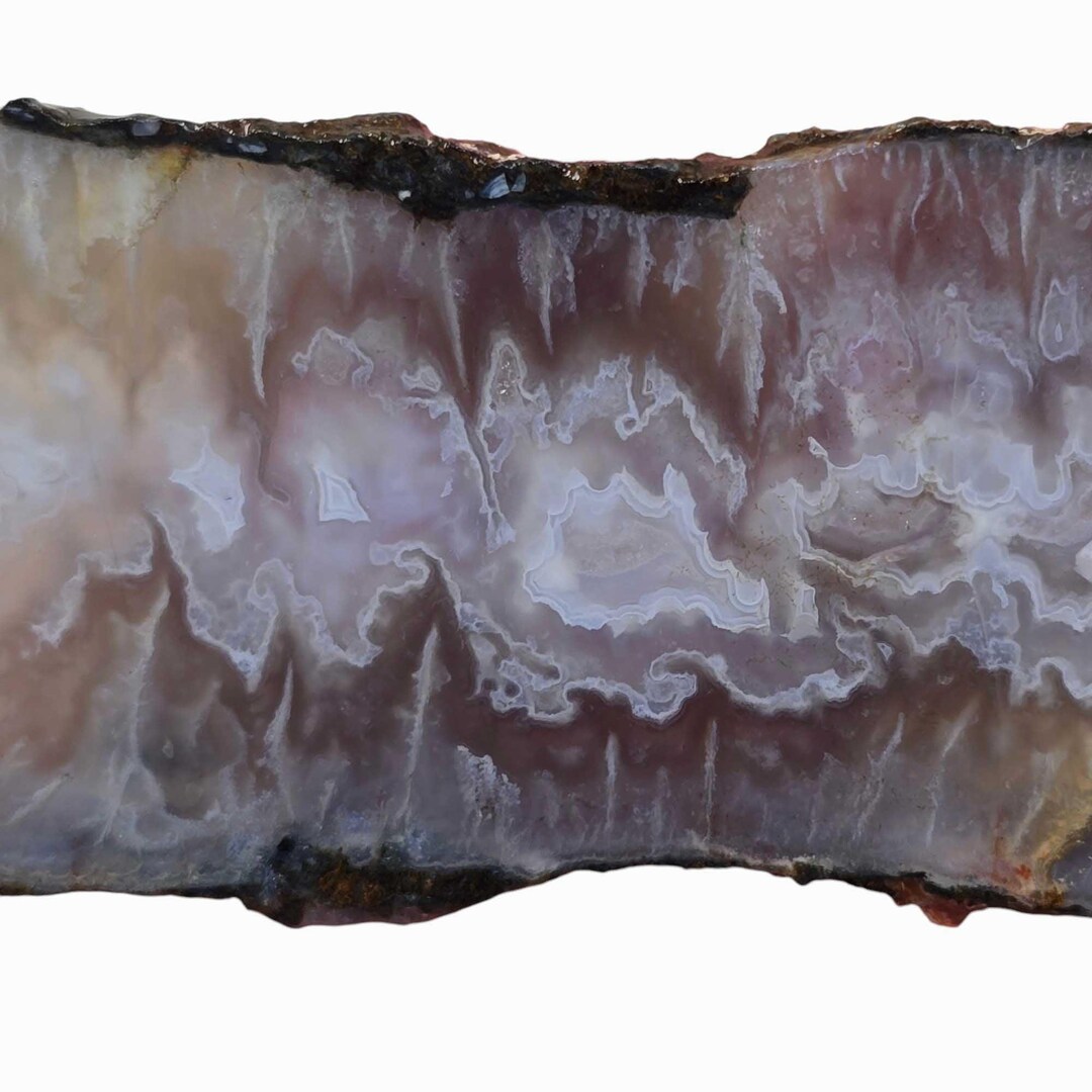 Ghost Seam Agate Slab Stone Slice Cut Rock - Etsy
