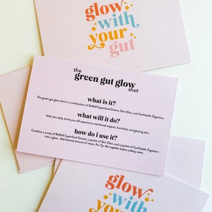 Green Gut Glow Sample Card Print at Home Instant Download - Etsy
