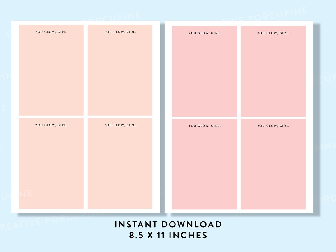 Skin Elixir Fizz Sample Cards Instant Download Print at Home - Etsy