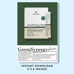 Greensynergy Elixir Sample Card Print at Home Instant Download - Etsy
