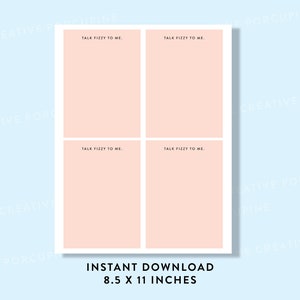 Fizz Sample Cards Instant Download Print at Home - Etsy