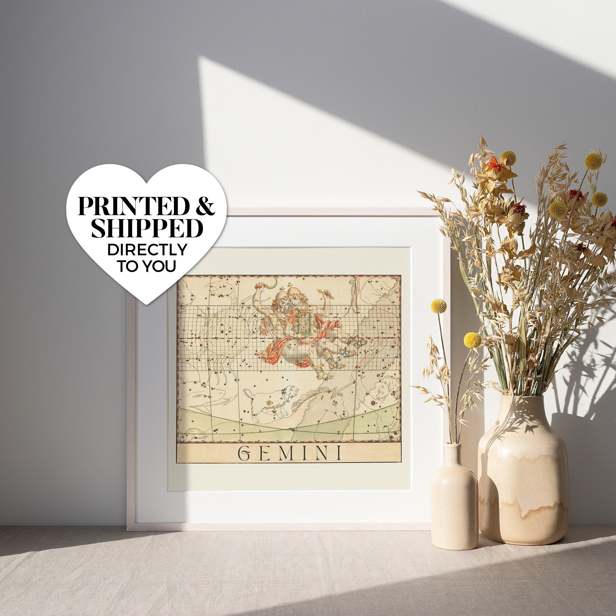 Gemini, the Twins ~ Wall Art Matte Print | Classical Renaissance ...