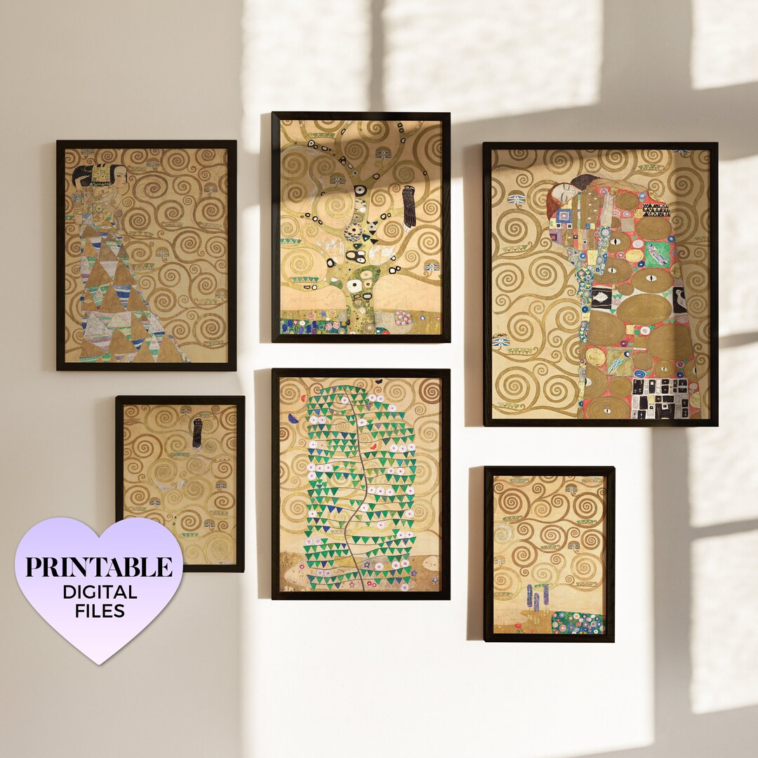 Klimt's Tree of Life ~ Printable Wall Art Bundle of 6 | Instant Gallery ...
