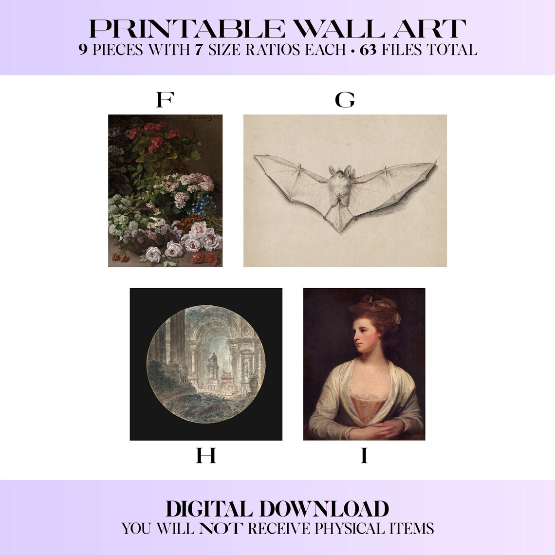 Dark Academia Printable Wall Art Bundle of 9 Instant Gallery Wall ...