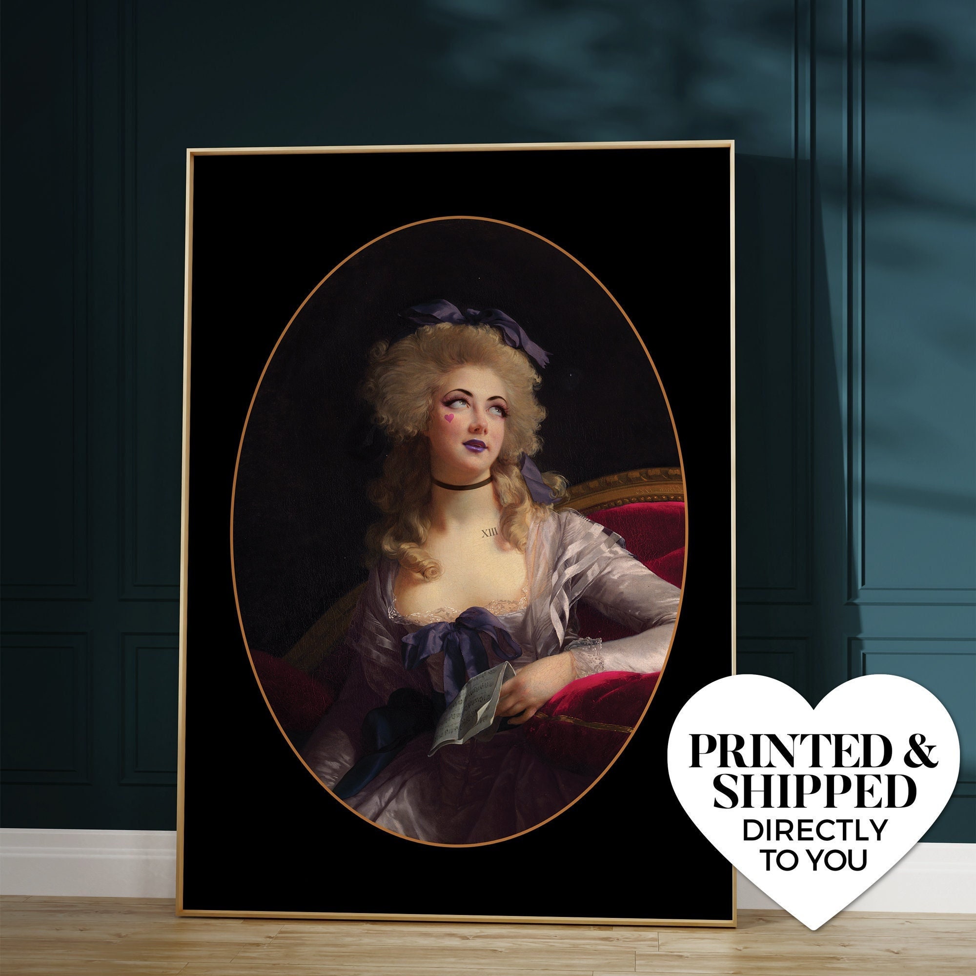 Madame Treize ~ Rococo Egirl Goth Gf ~ Wall Art Matte Print | Classical ...