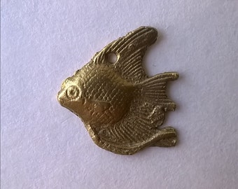 Brass Fish Pendant | Etsy
