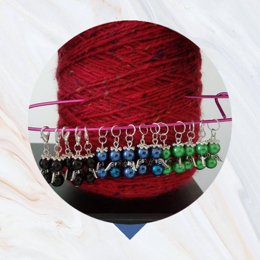 Little Angels Stitch Markers Bead Stitch Markers Bead - Etsy